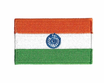 Set of 2 X India Flag Iron on Screen Print Transfers for Fabrics Machine Washable Indian Flag ...
