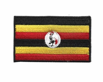 UGANDA FLAG PATCH Iron-on Embroidered Applique Top Quality - Etsy