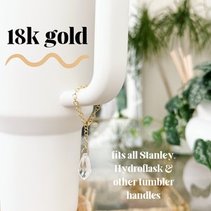 Suncatcher Tumbler Handle Charm, 18k Gold, Stanley Cup Accessories ...