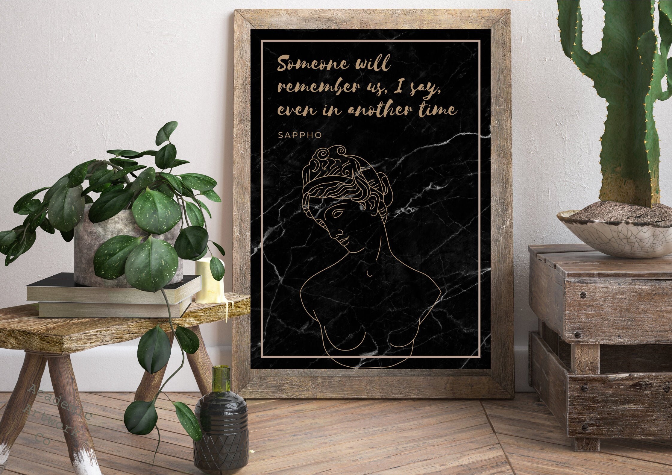 Sappho Quote Poster modern sappho art dark academia decor | Etsy