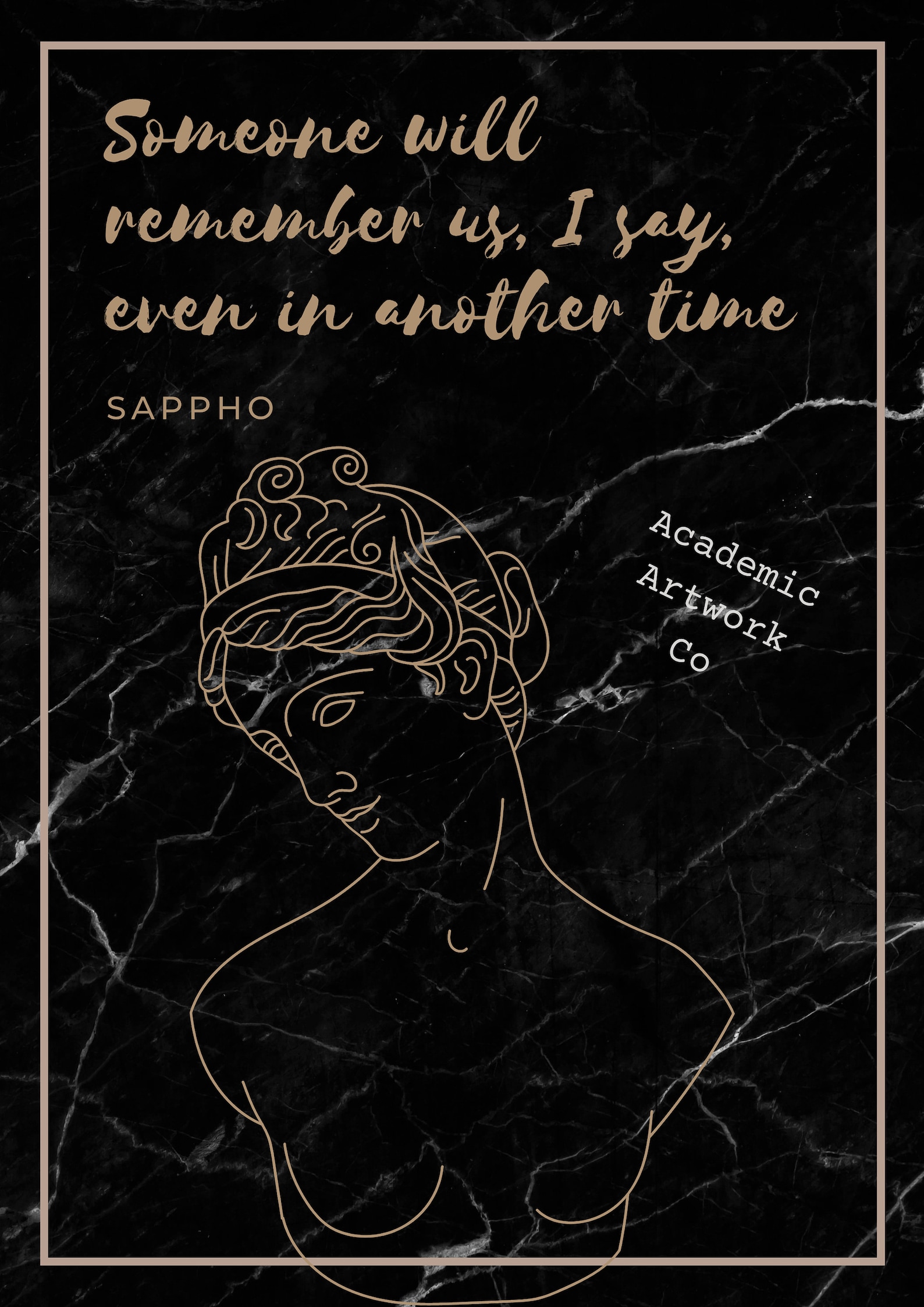 Sappho Quote Poster Modern Sappho Art Dark Academia Decor - Etsy