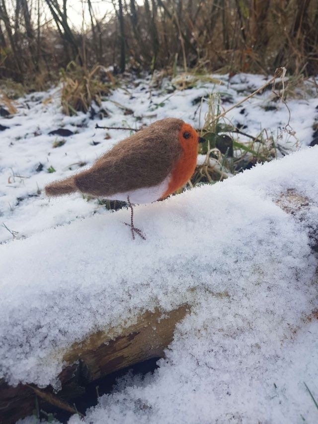 Needle Felt Robin - Etsy