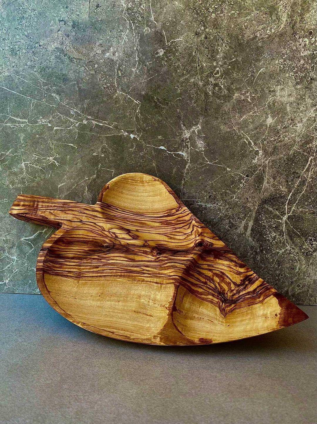 Leaf Shape Board | Leaf Nuts Platter | Olive Wood | Al Khayma Decor - Etsy
