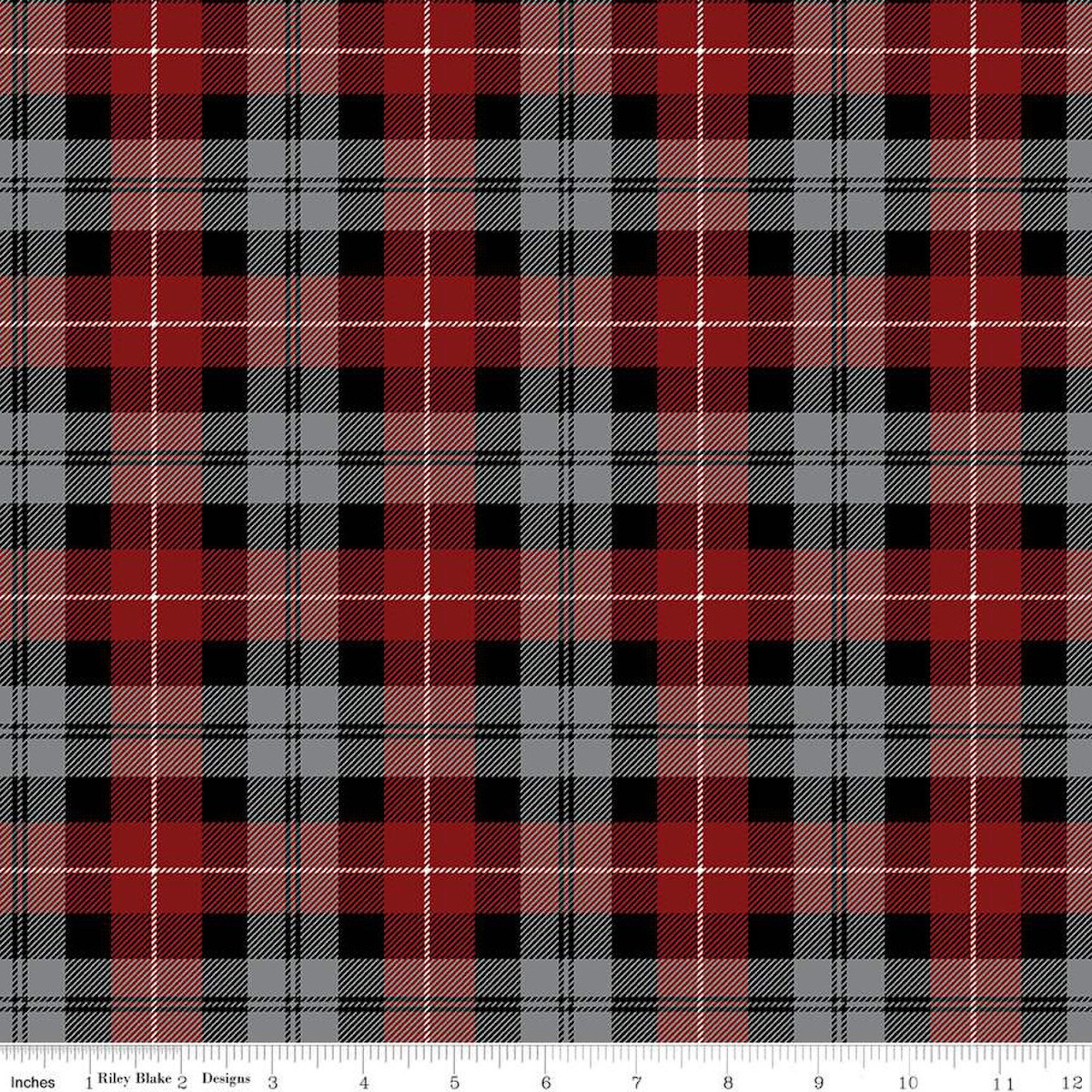 FLANNEL Tartan Plaid Red by Riley Blake Designs - F638 RED - 100% ...