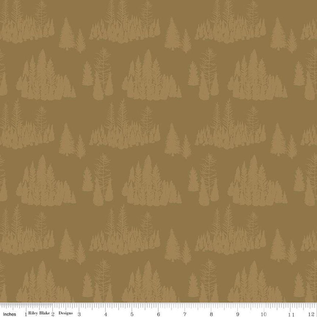 Sale Big Game Curry Trees by Riley Blake Designs - C12971-curry - 100% ...