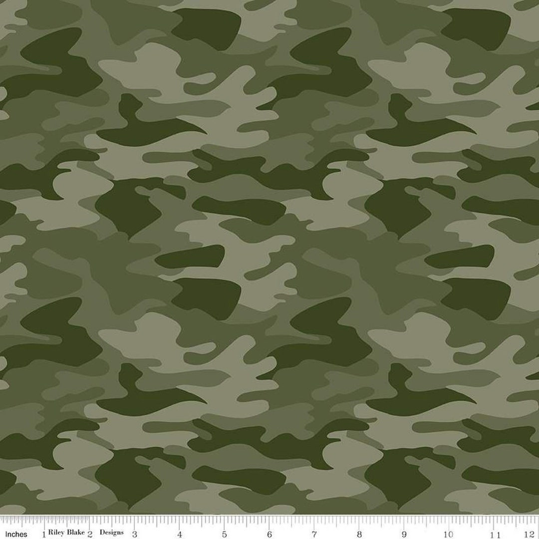 Big Game Green Camo by Riley Blake Designs - C12972 Green - 100% Cotton ...
