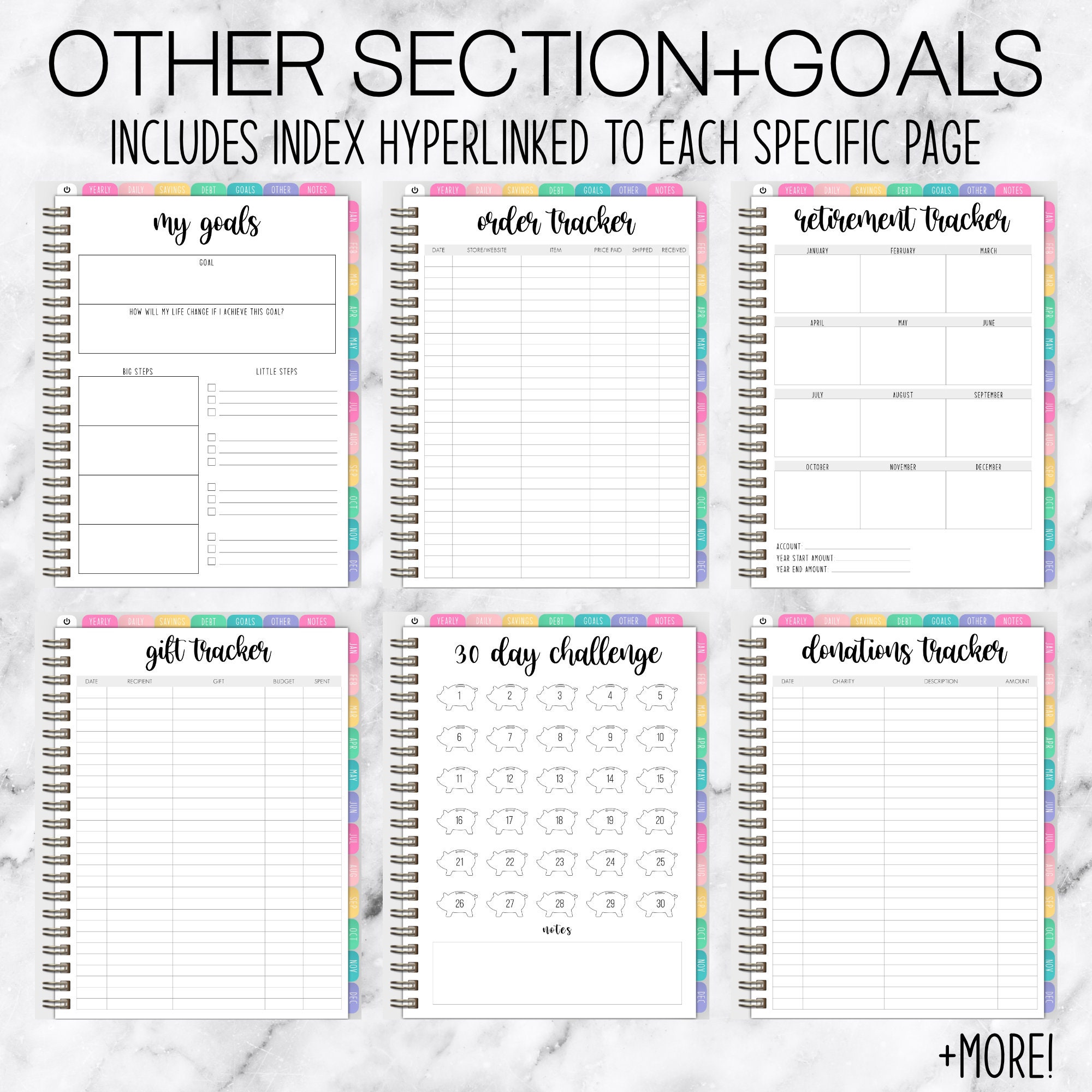 Digital Budget Planner for Goodnotes, Ipad, Notability, Monthly Expense ...