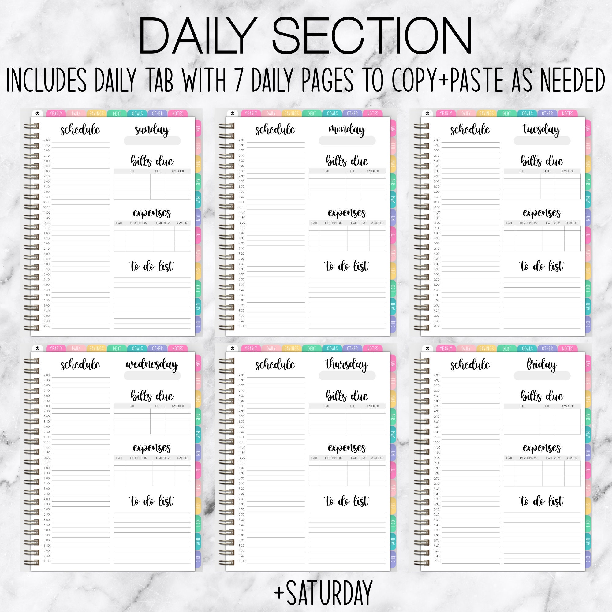 Digital Budget Planner for Goodnotes, Ipad, Notability, Monthly Expense ...