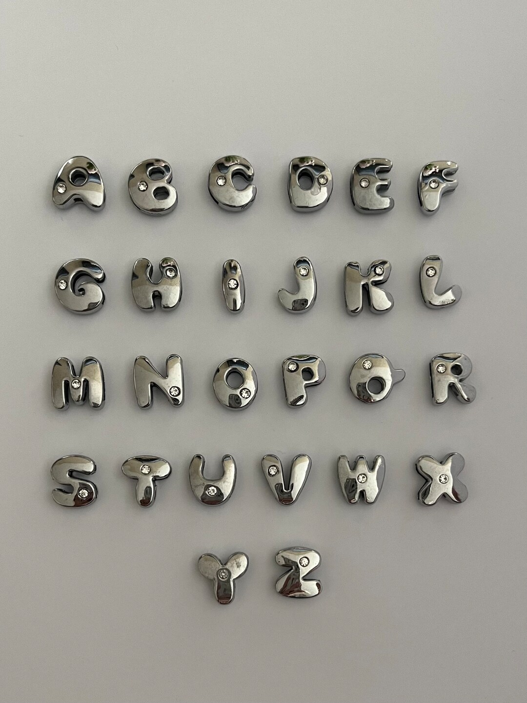 Bubble Letter Necklaces - Etsy