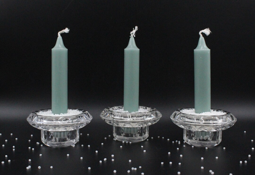 CANDLESTICKS Crystal ARC France, Cut Crystal, Made in France Vintage 80 ...