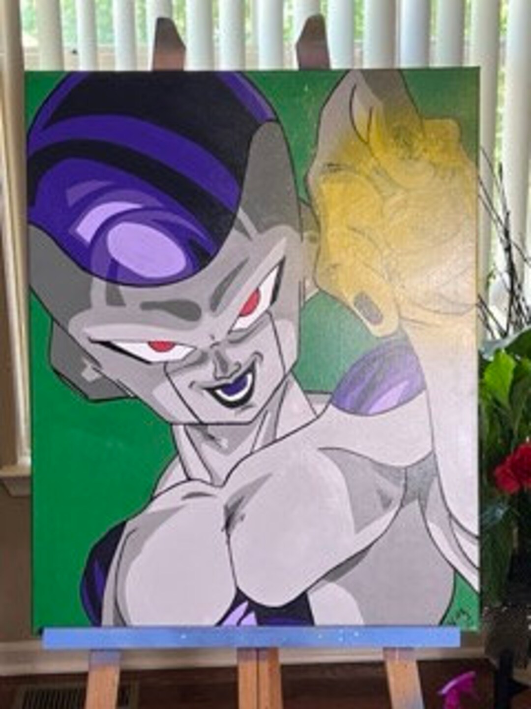 Frieza Powering up Canvas: Hand-painted Dragon Ball Z Artwork for Sale ...