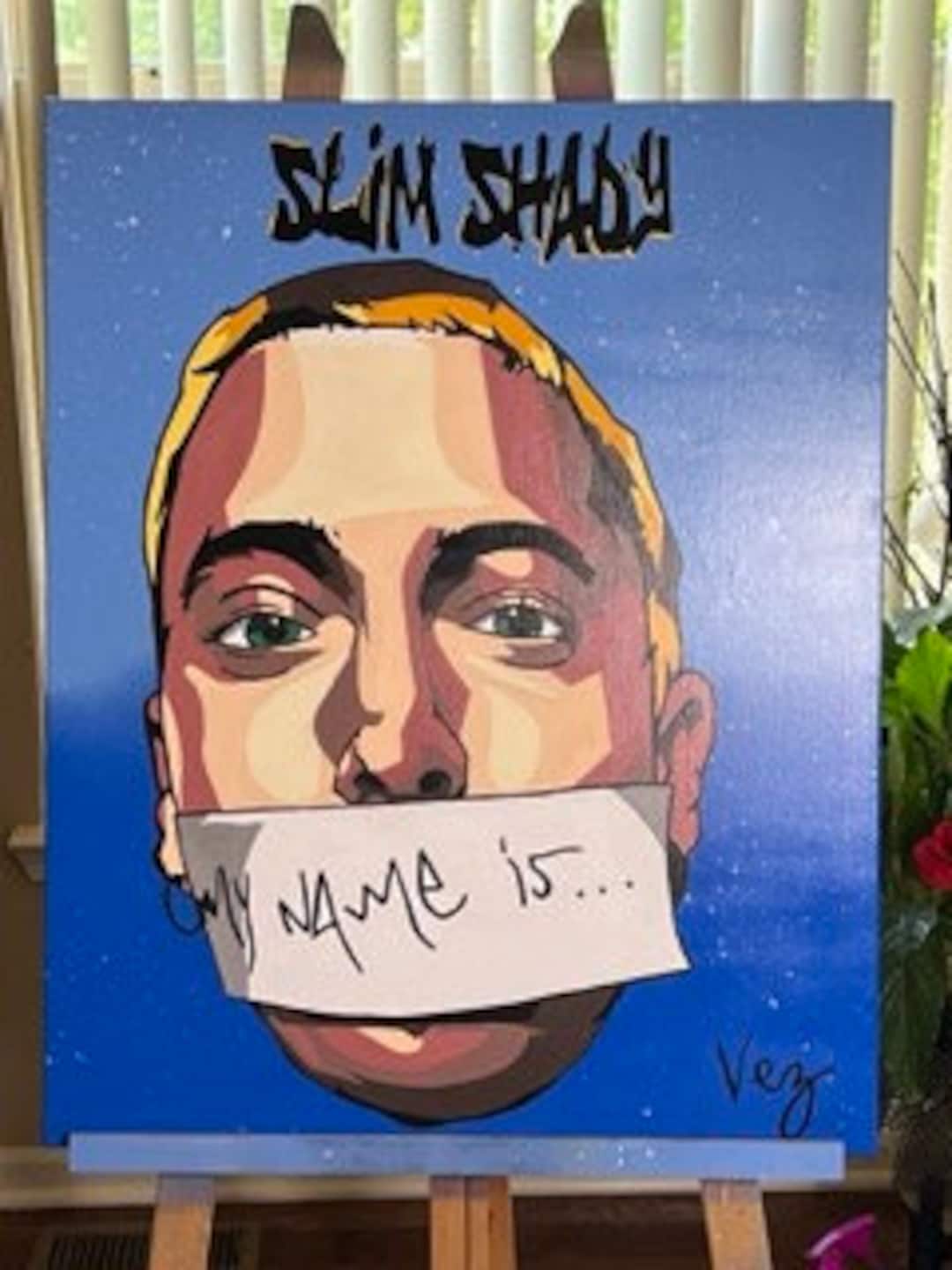 Cartoon Portrait Painting of Young Slim Shady (eminem) Immortalize the ...