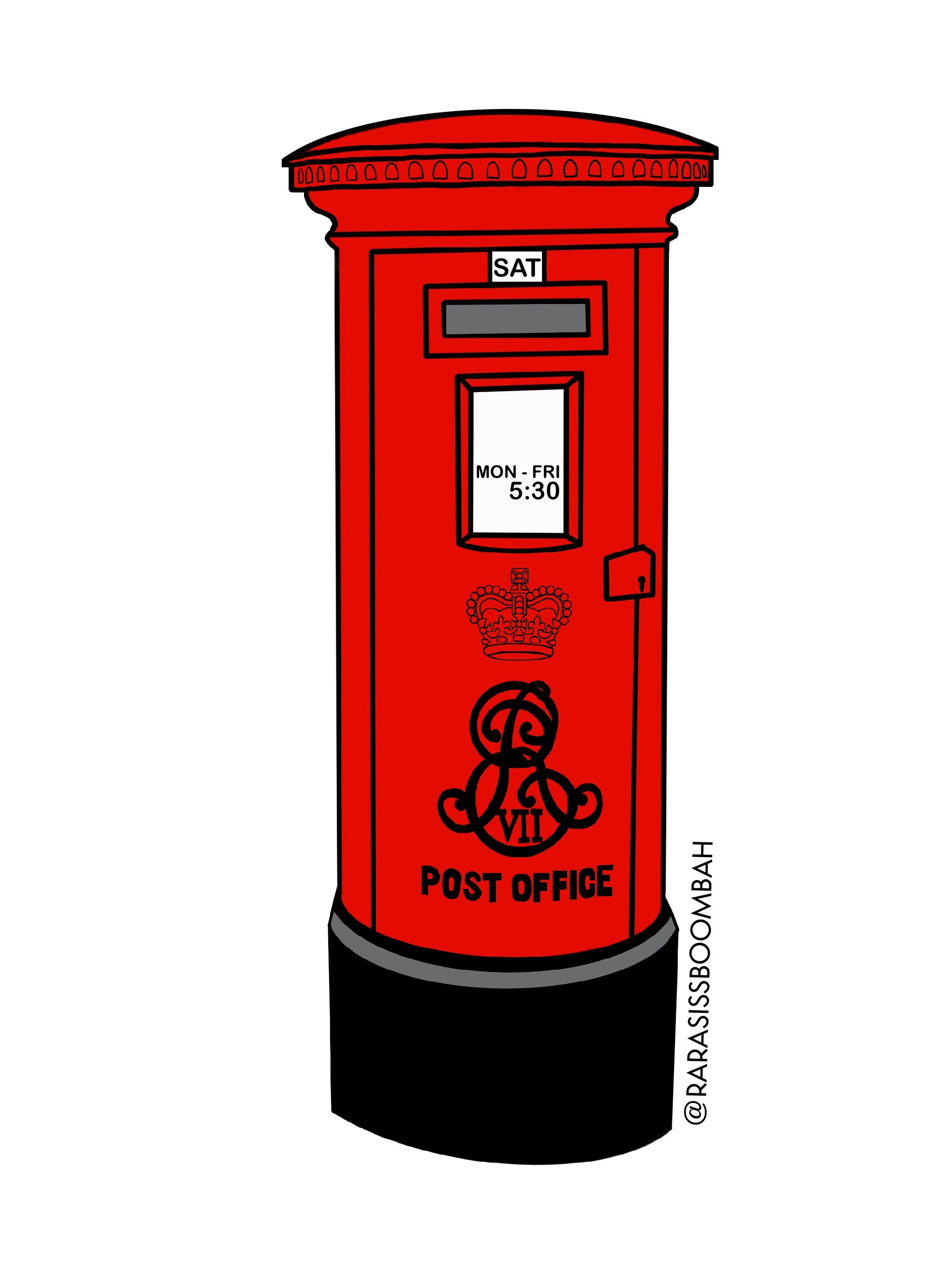 London Series: Red Post Box Sticker Sheet - Etsy