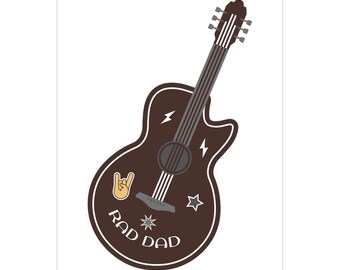Rad Dad Father's Day Printable Card for Download - Etsy