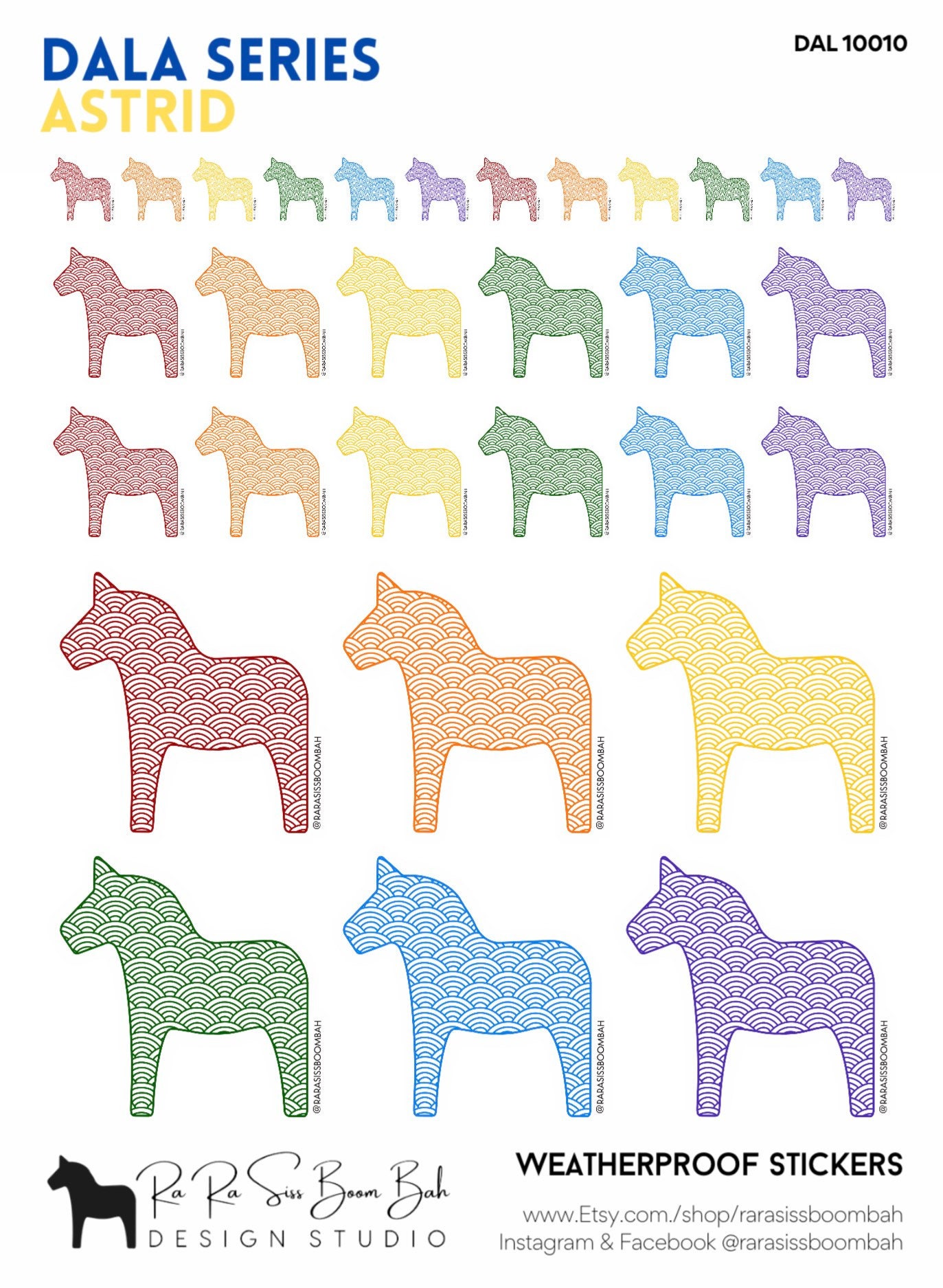Dala Series: Astrid Sticker Sheet - Etsy