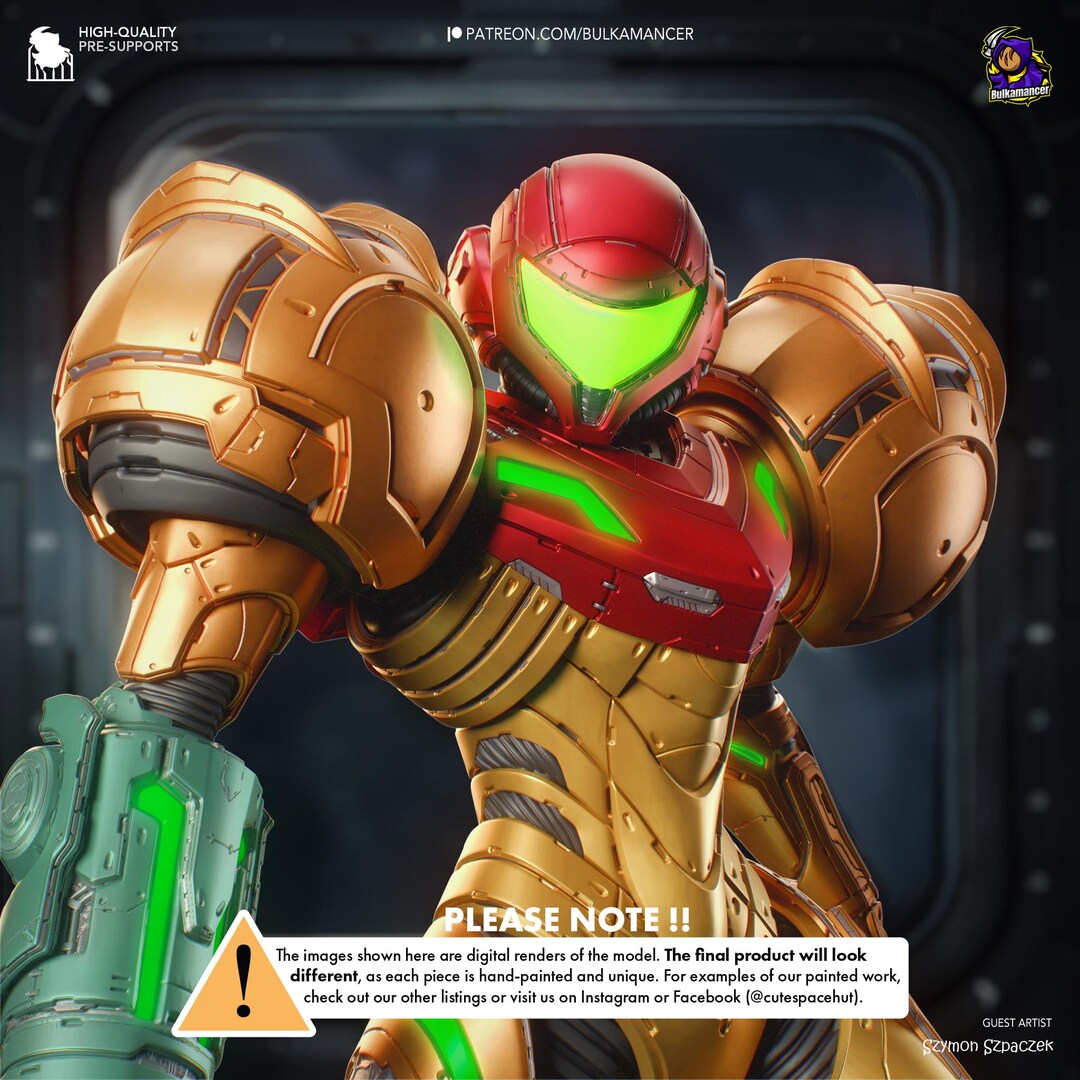 Metroid Samus Painted 3D Model Collectible - Etsy
