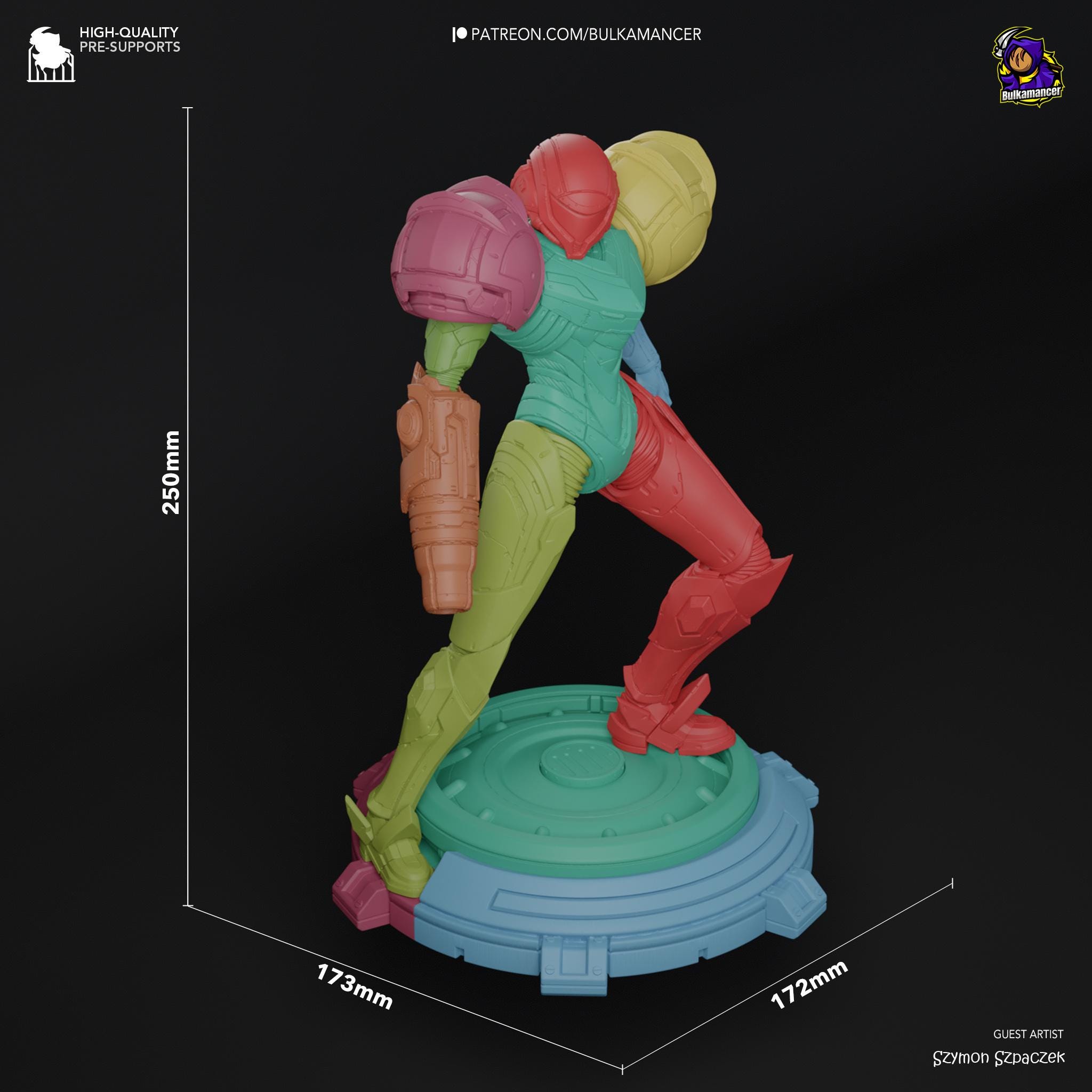 Metroid Samus Painted 3D Model Collectible - Etsy