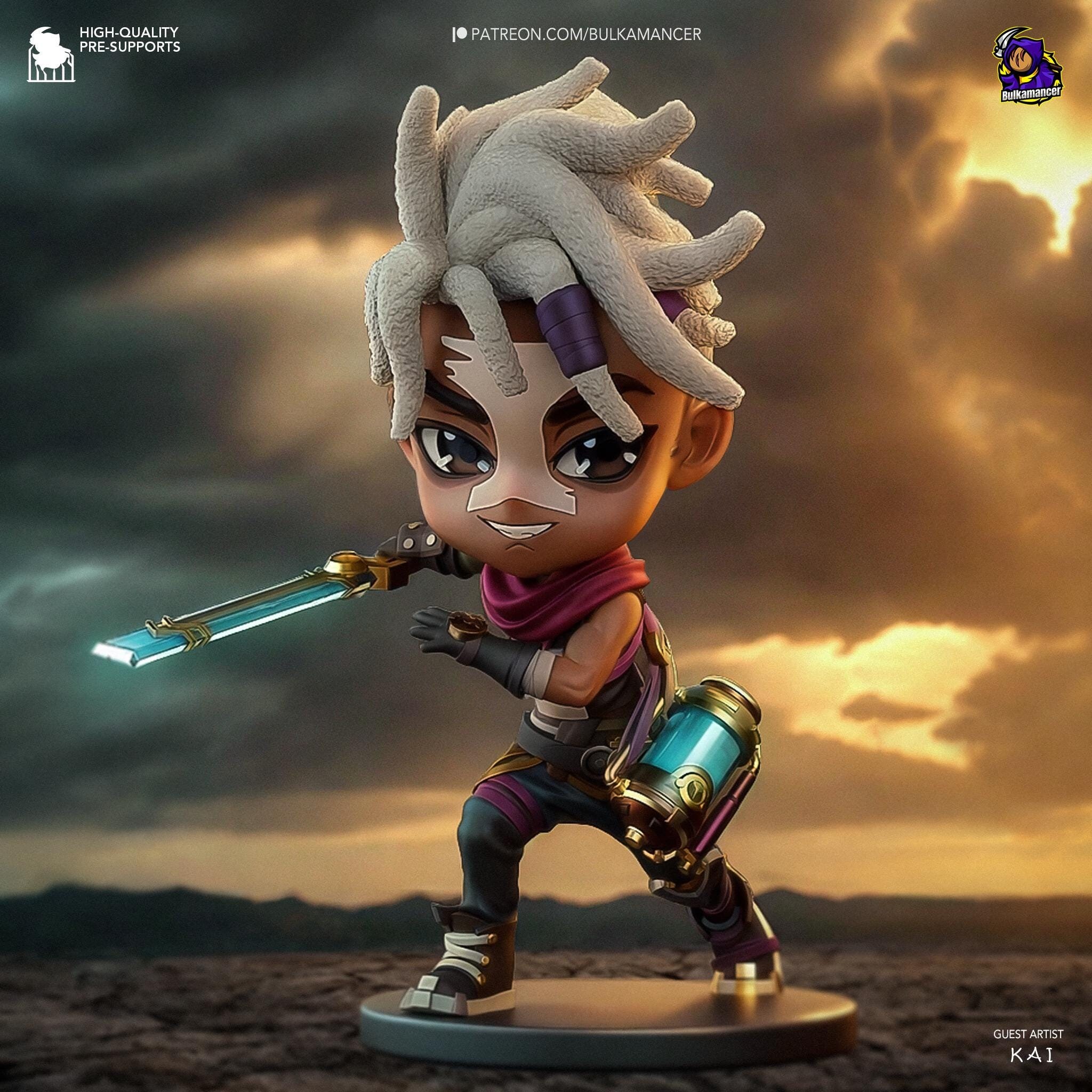 Arcane Chibi Ekko Collectible 3D Figure Kit - Etsy