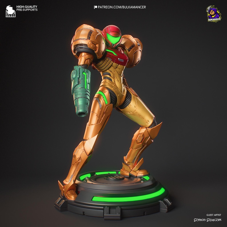 Metroid Samus Painted 3D Model Collectible - Etsy