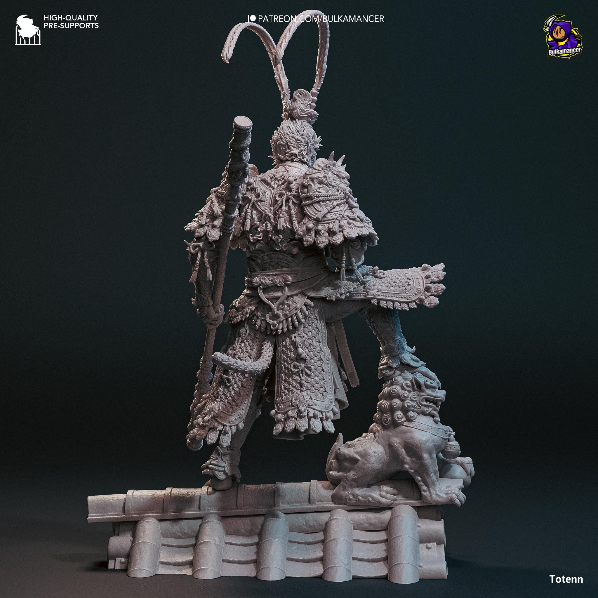 Black Myth Wukong Destined One Unpainted 3D Figure DIY Kit - Etsy