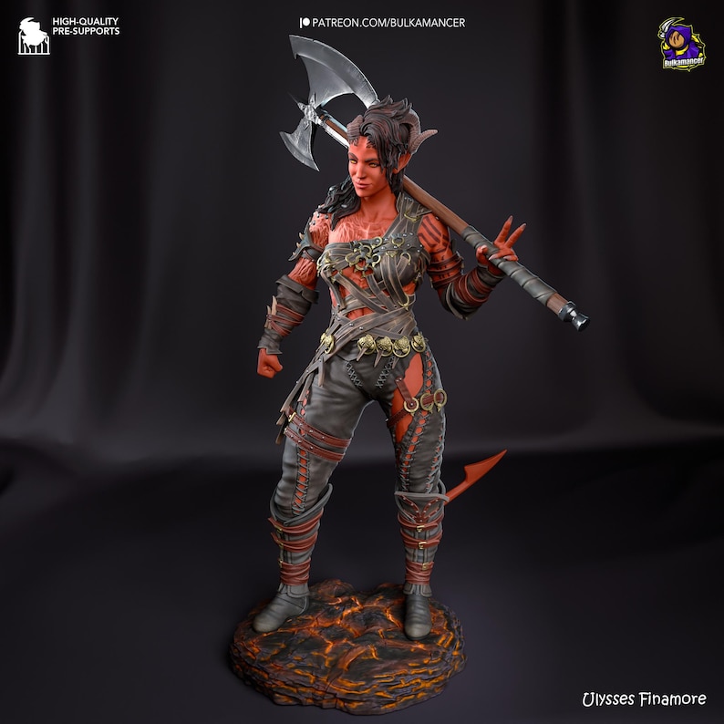 Baldur's Gate 3 Karlach Painted 3D Model Collectible - Etsy