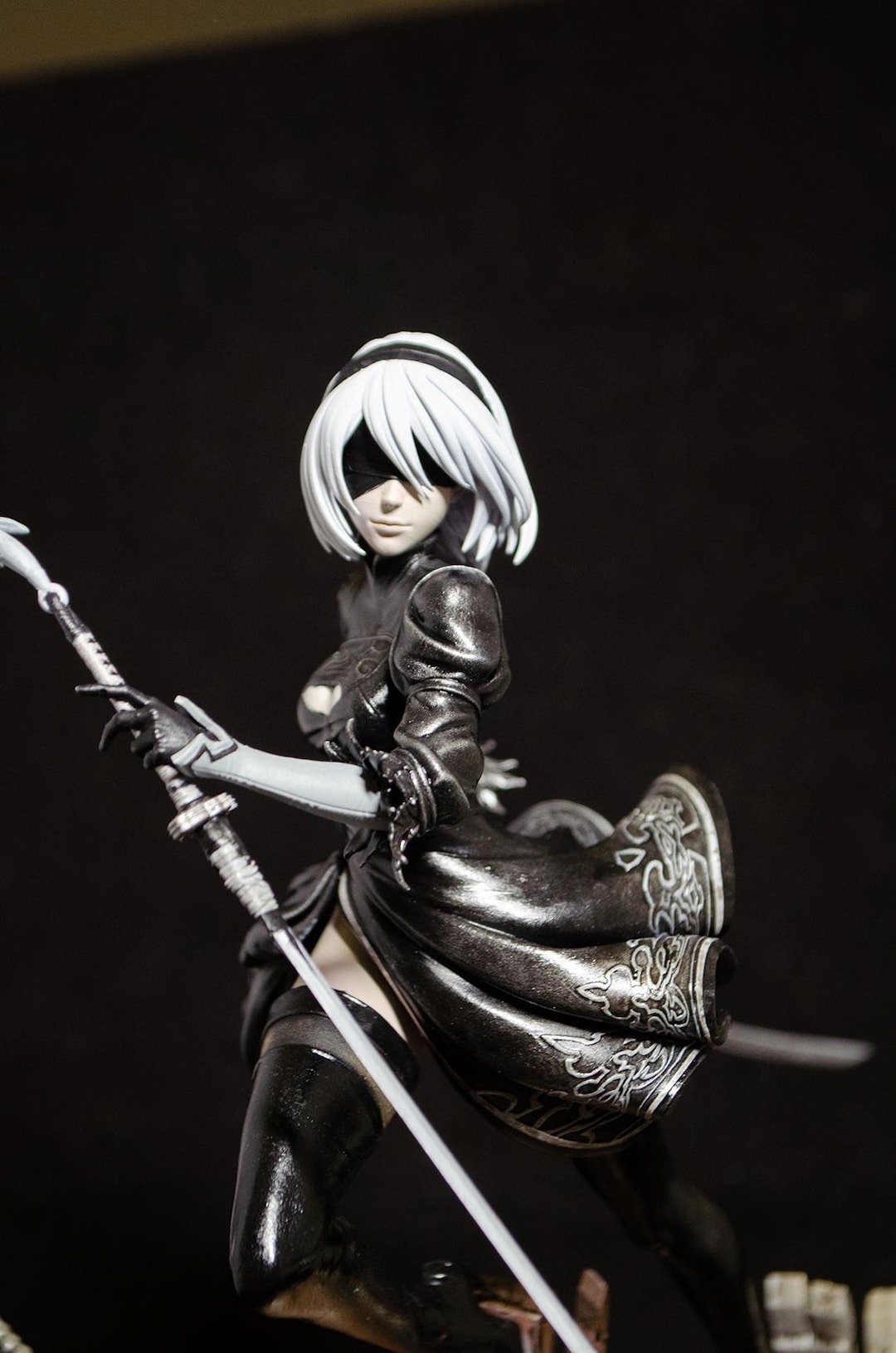 Nier Automata 2B Painted 3D Model Collectible - Etsy