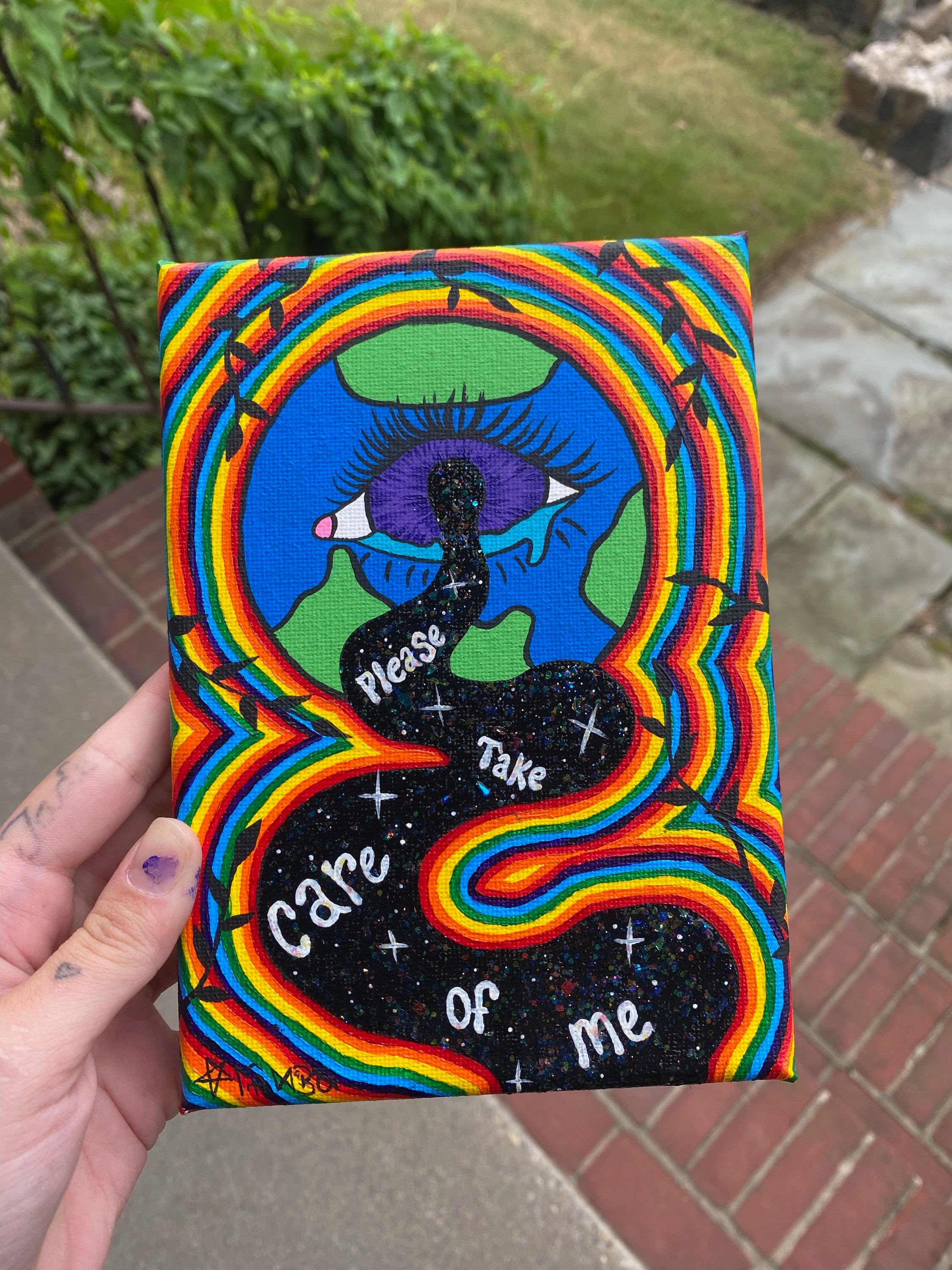 Trippy Acrylic Painting - Etsy