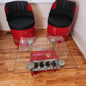 Ferrari 308 Mondial V8 Engine Block Coffee Table Set & Two Ferrari ...