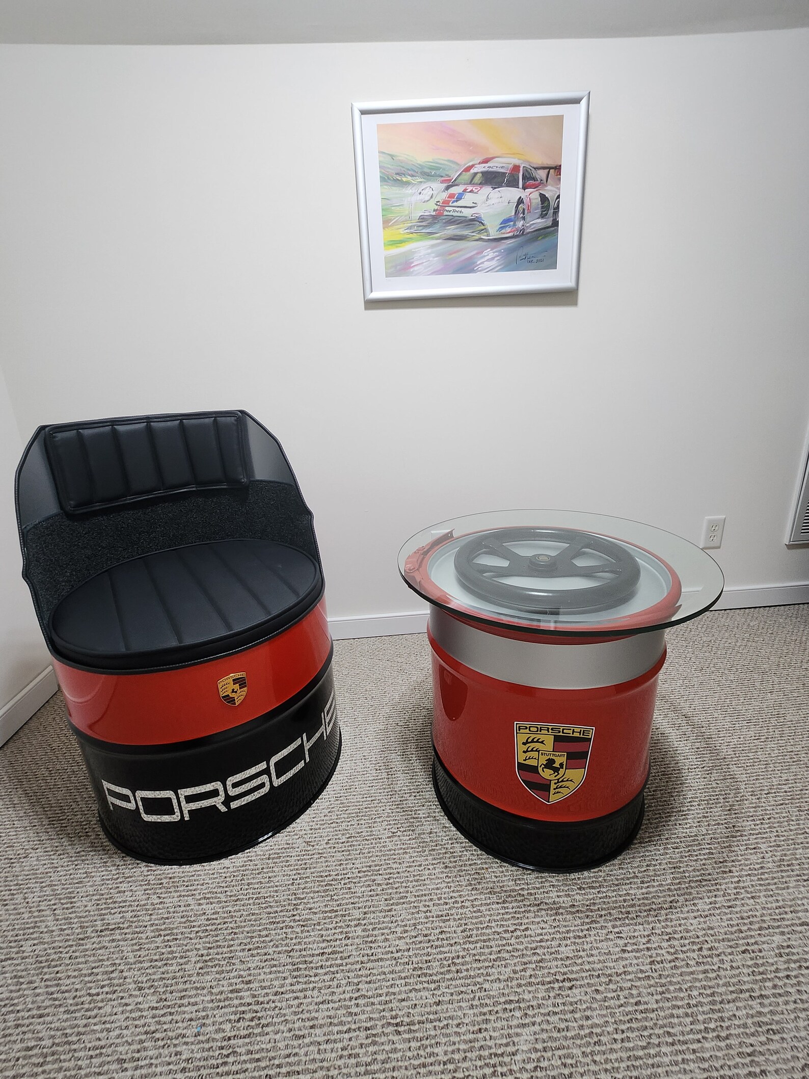 Porsche Inspired Vintage Racemark Steering Wheel Table - Etsy