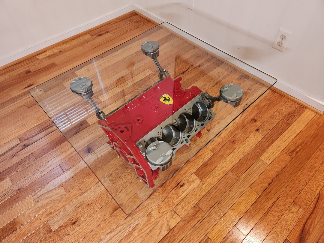 Ferrari 308 Mondial V8 Engine Block Coffee Table - Handcrafted Unique ...