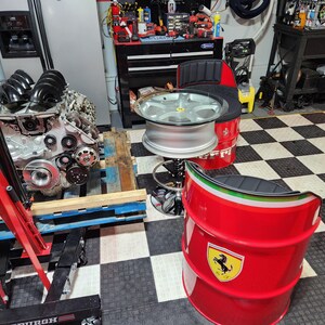 Ferrari Inspired Set of Two Chairs & California Wheel Coffee/bar Table ...