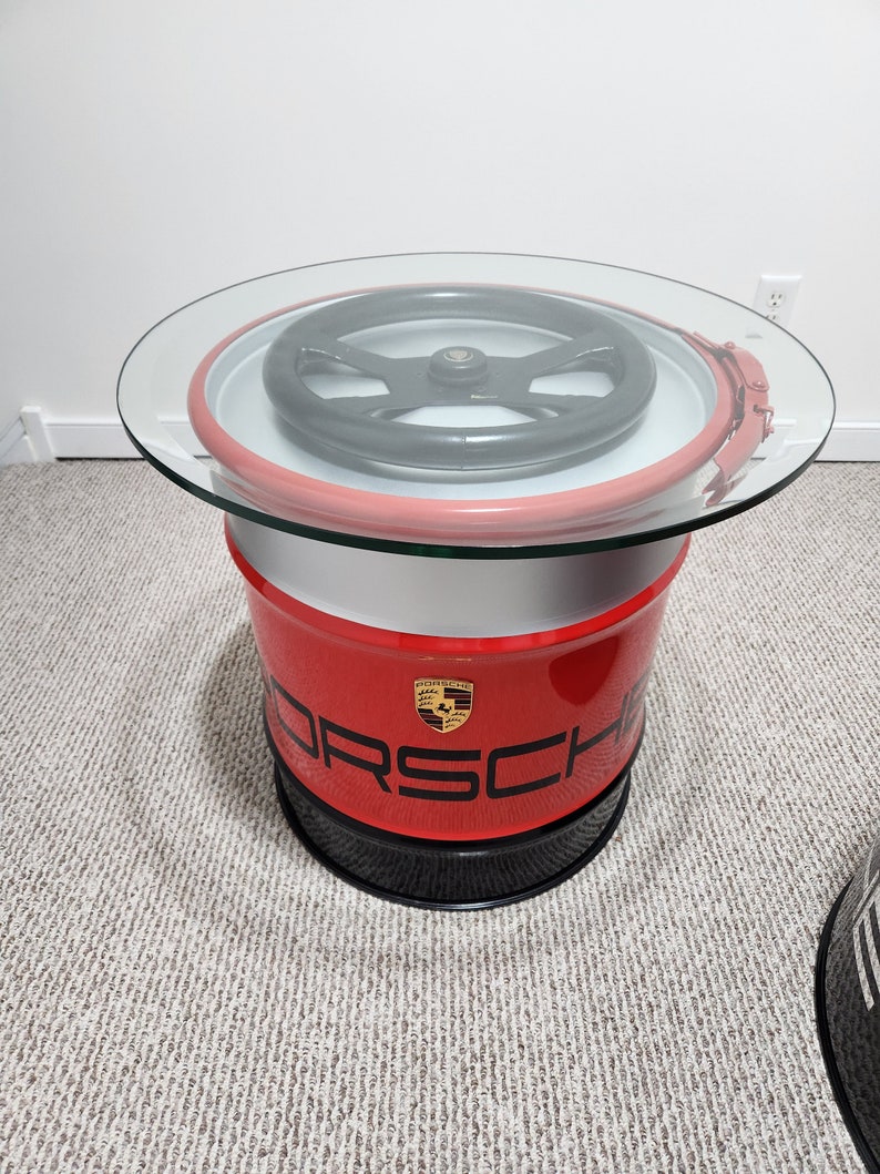 Porsche Inspired Vintage Racemark Steering Wheel Table - Etsy
