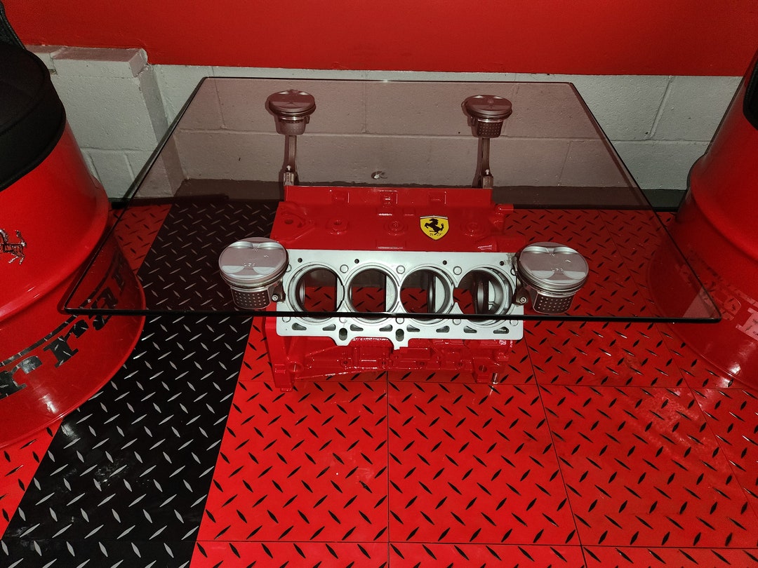 Ferrari 308 Mondial V8 Engine Block Coffee Table Handcrafted Unique ...