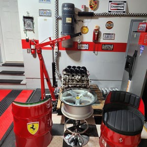 Ferrari Inspired Set of Two Chairs & California Wheel Coffee/bar Table ...