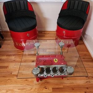 Ferrari 308 Mondial V8 Engine Block Coffee Table Set & Two Ferrari ...