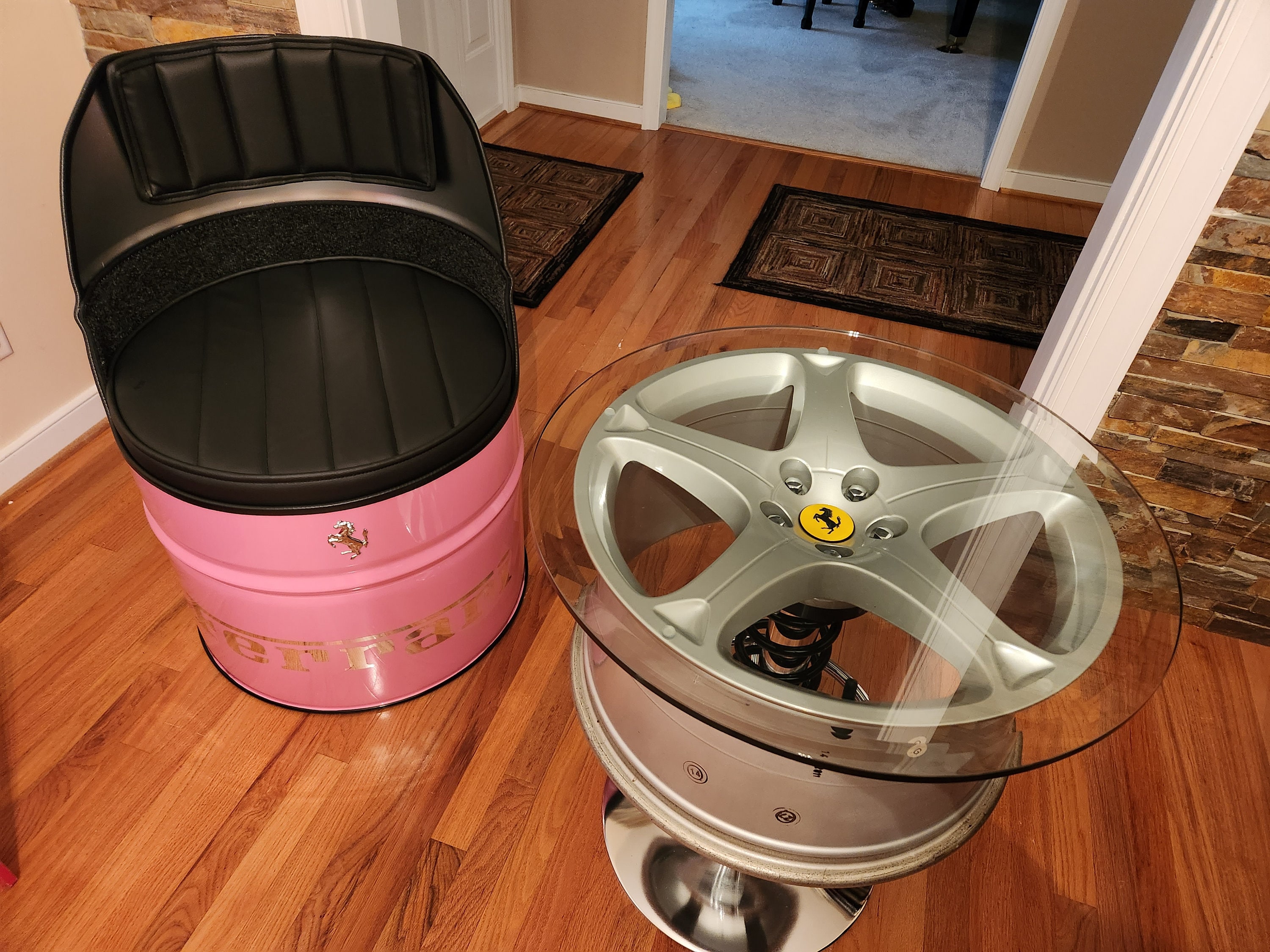 Ferrari Wheel Coffee Table With 24 Round Glass Top - Etsy