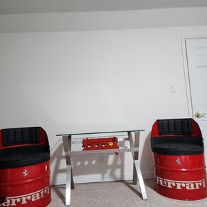 Set of Two Ferrari Inspired Chairs and Table - Handcrafted Unique ...