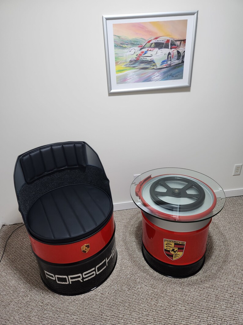 Porsche Inspired Vintage Racemark Steering Wheel Table - Etsy