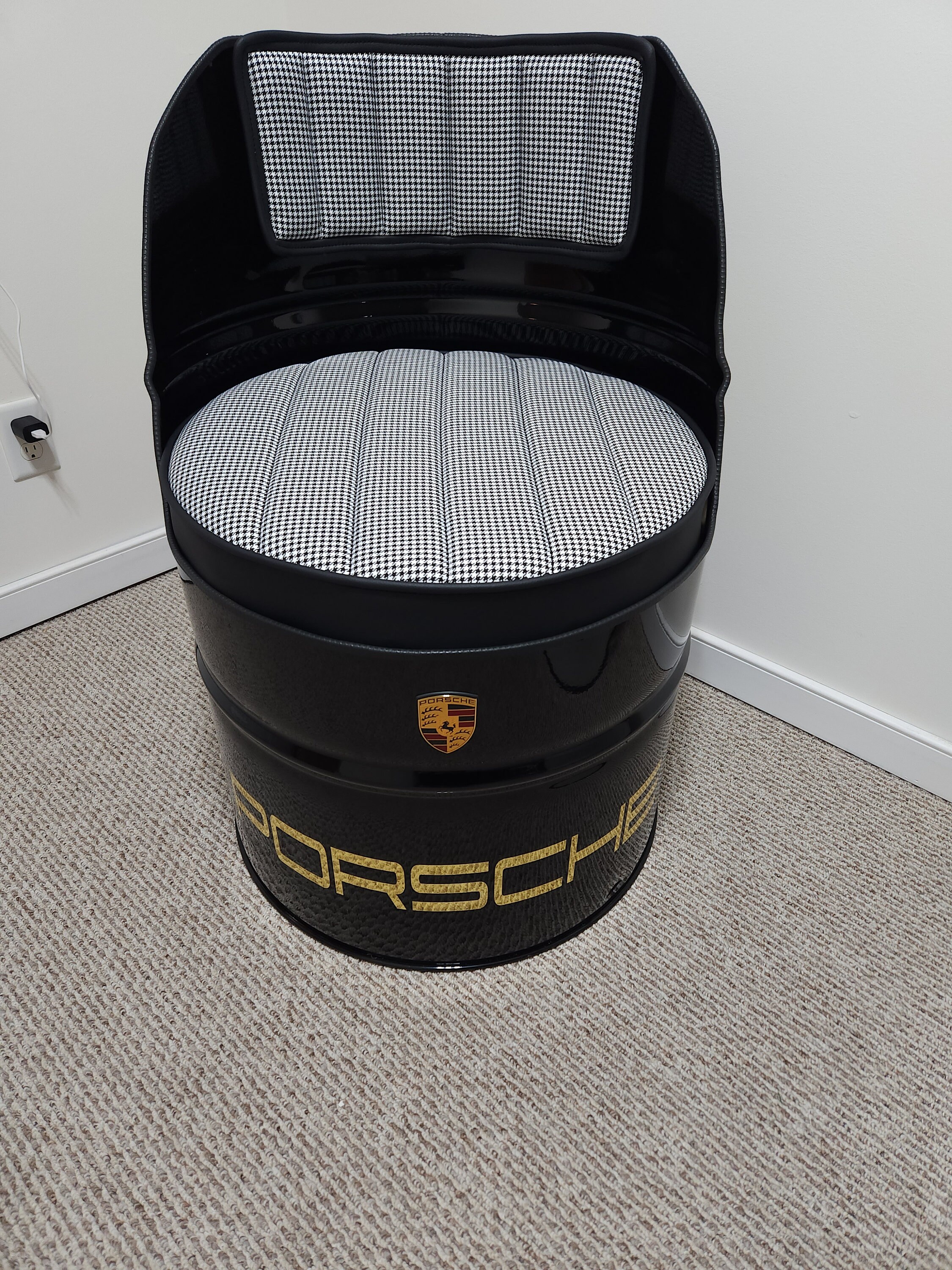 Porsche Inspired Set of Black & White Chairs - Etsy