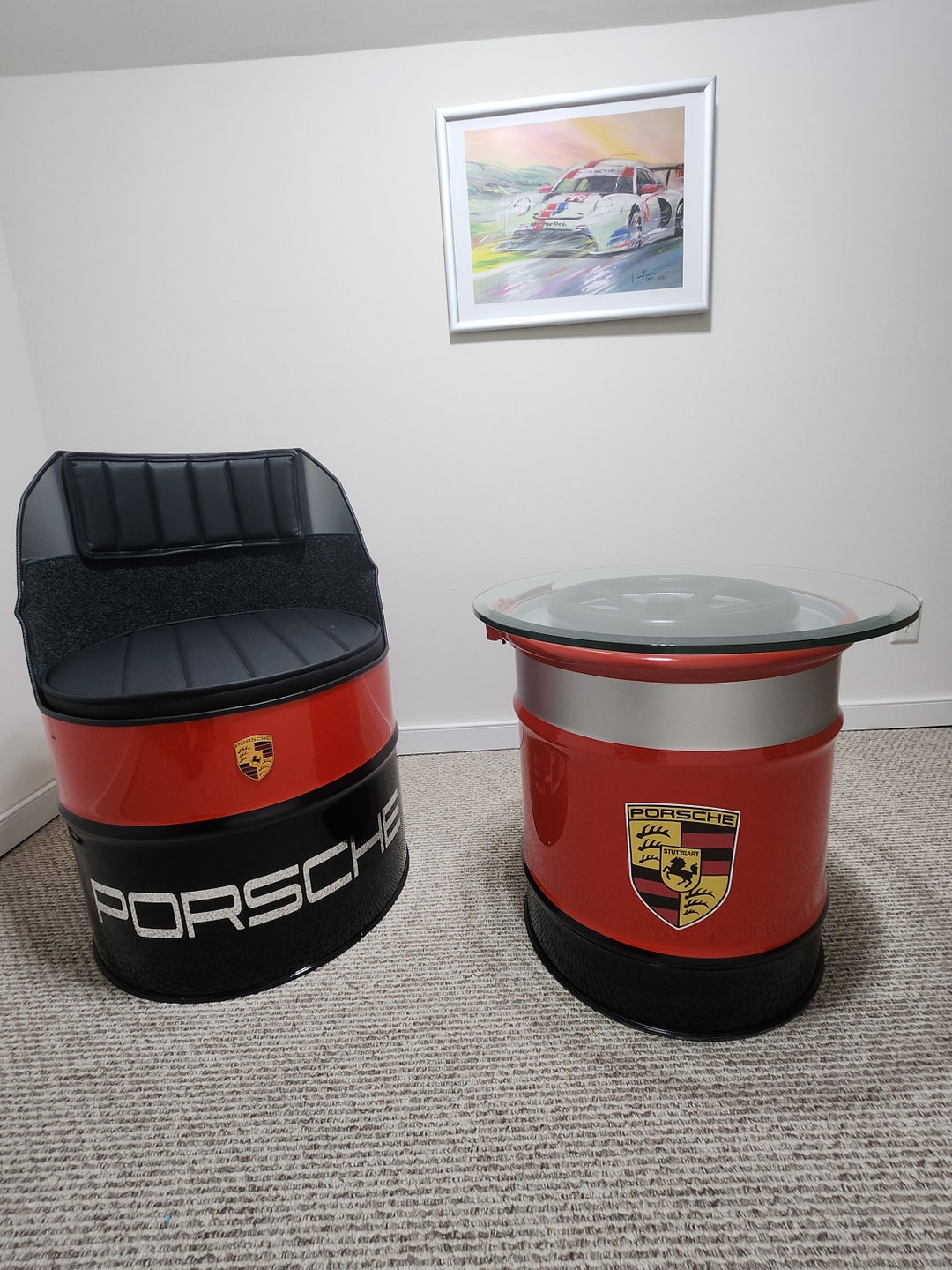 Porsche Inspired Vintage Racemark Steering Wheel Table - Etsy