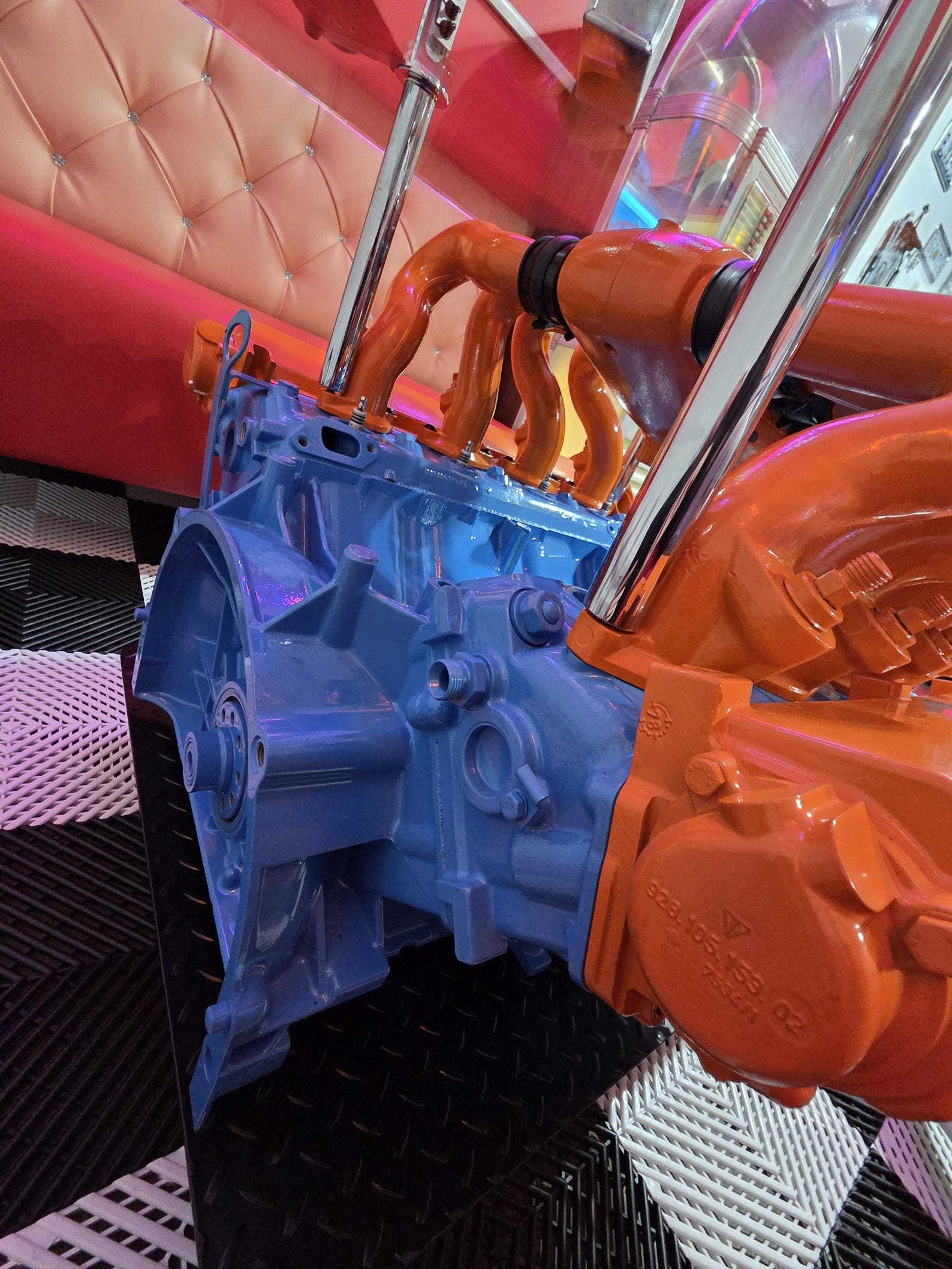 V8 Engine Table-gulf Inspired Colors - Etsy