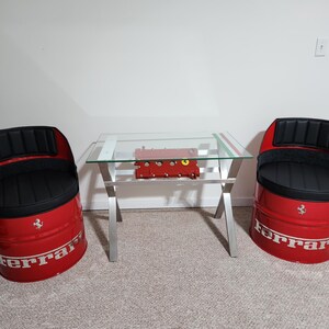 Set of Two Ferrari Inspired Chairs and Table - Handcrafted Unique ...