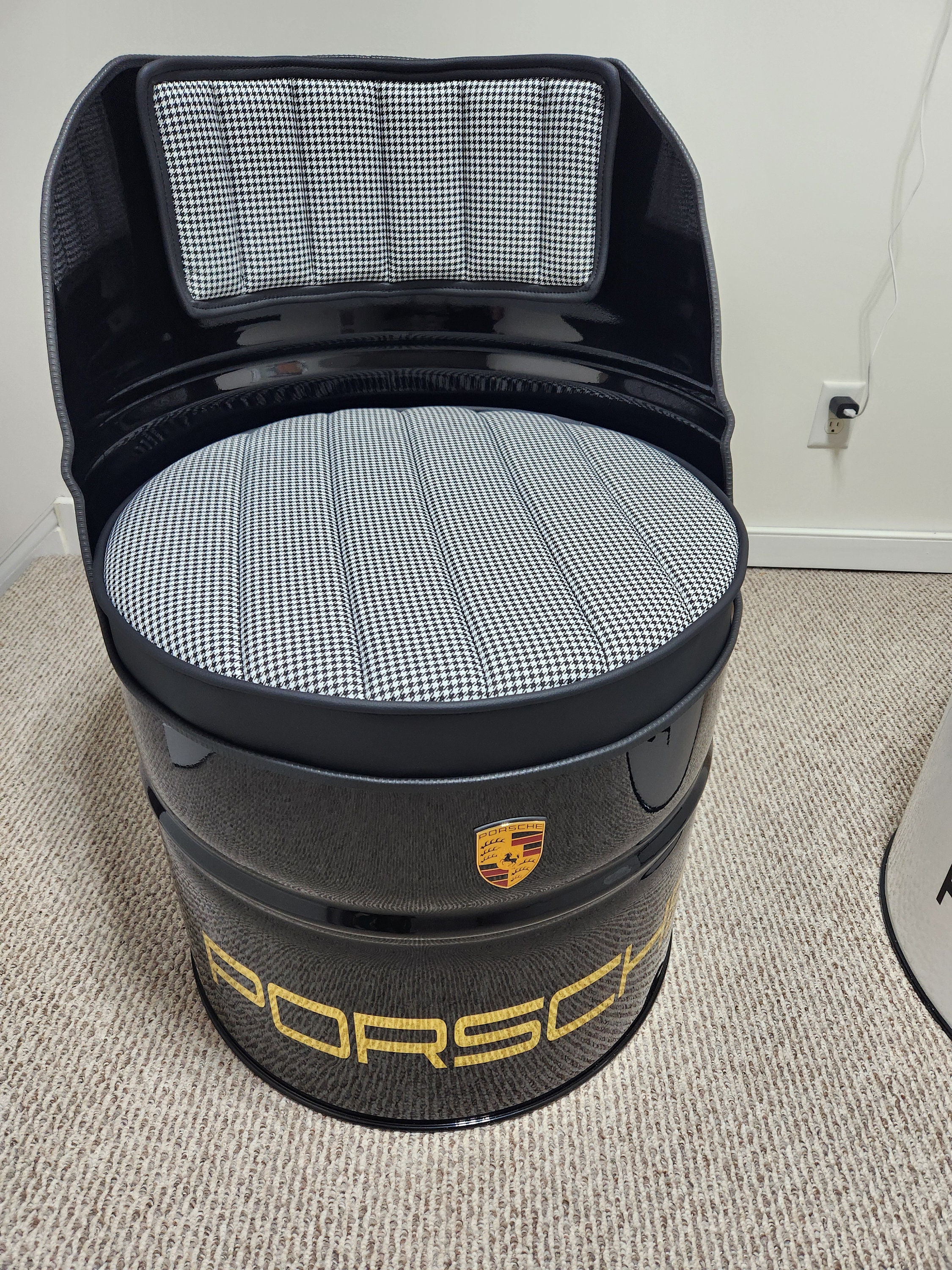 Porsche Inspired Set of Black & White Chairs - Etsy