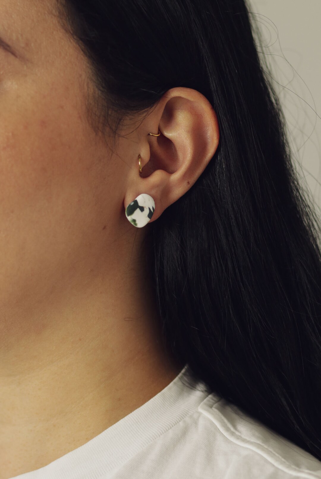 Polymer Clay Earrings,studs, Plugs, Minimalist, Handmade, BOHO ...