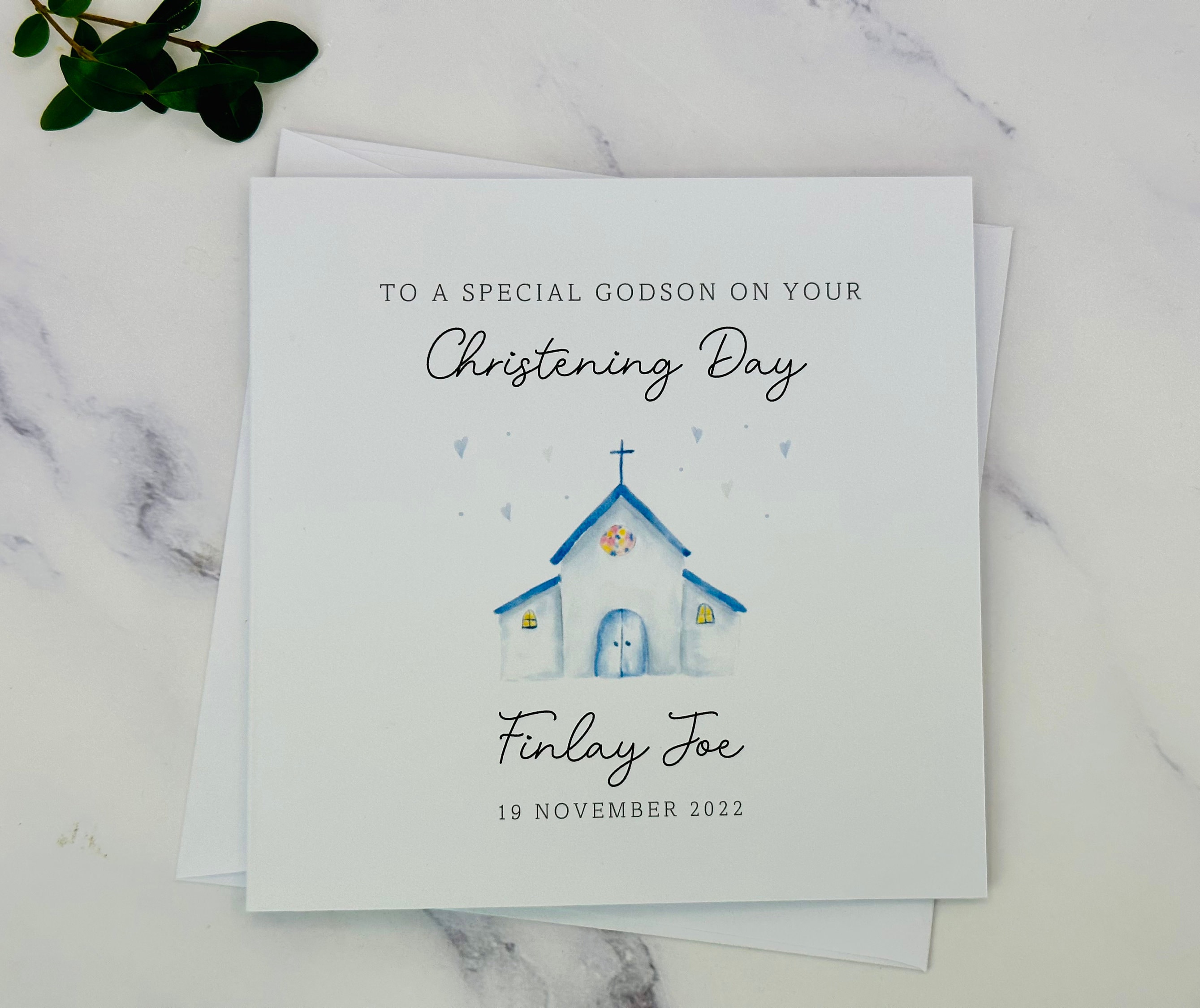 Personalised Christening Card Godson Christening Card Son - Etsy UK