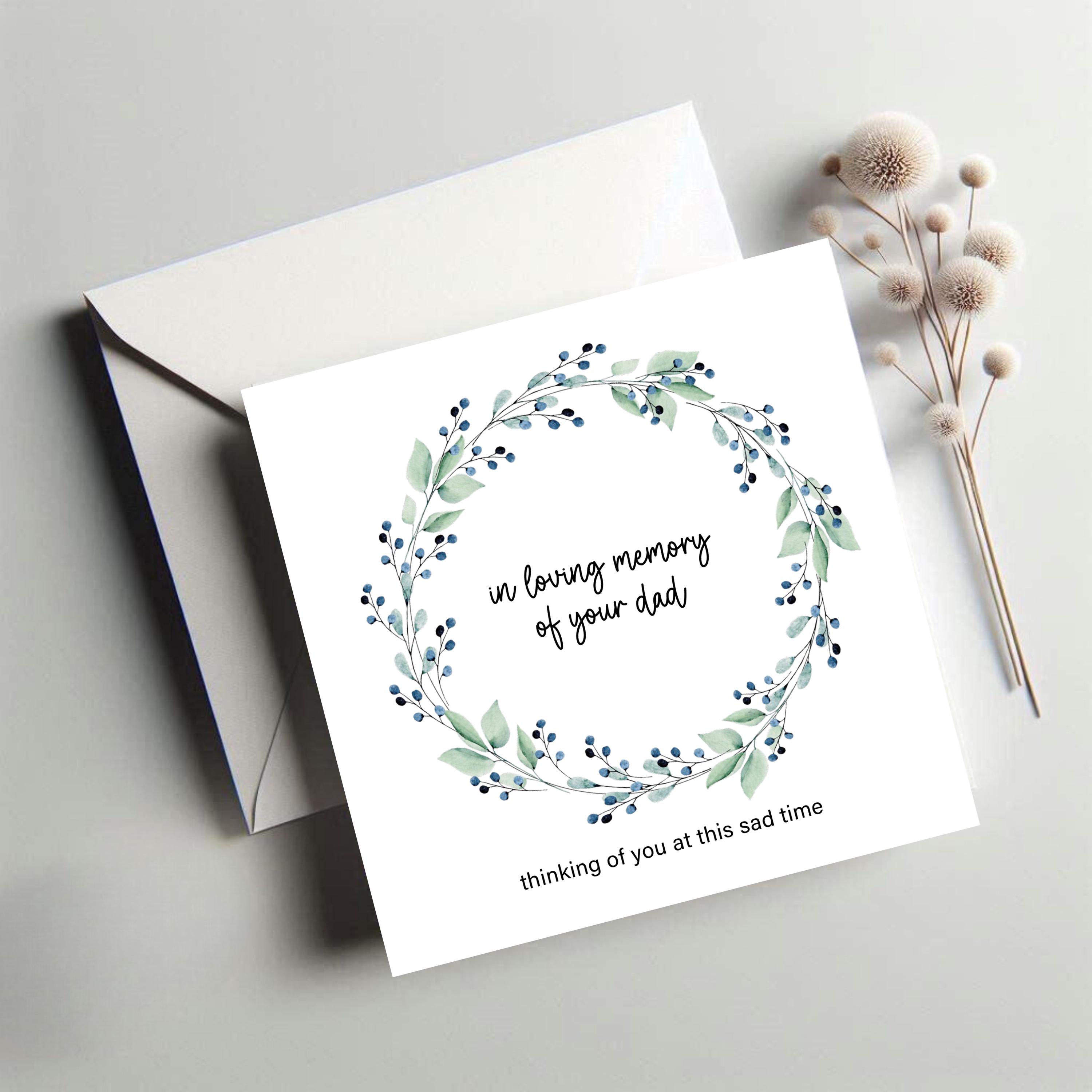 Dad Sympathy Card - Condolence Card - With Deepest Sympathy - Sorry for ...