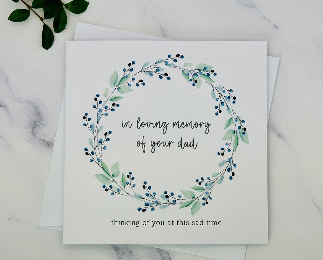 Dad Sympathy Card Condolence Card With Deepest Sympathy Sorry for Your ...