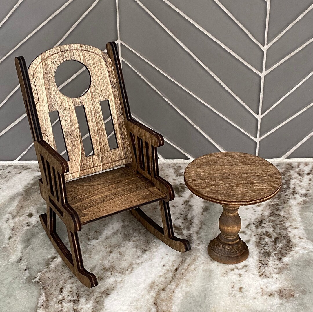 1:6 Scale Rocking Chair/side Table, 1/6 Doll Furniture, Furniture for ...