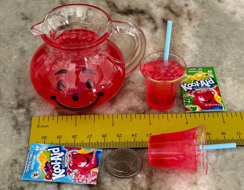 1:3 Drinks for Dolls, 1/3 Red Punch for Doll, 1/3 Pitcher Punch for ...