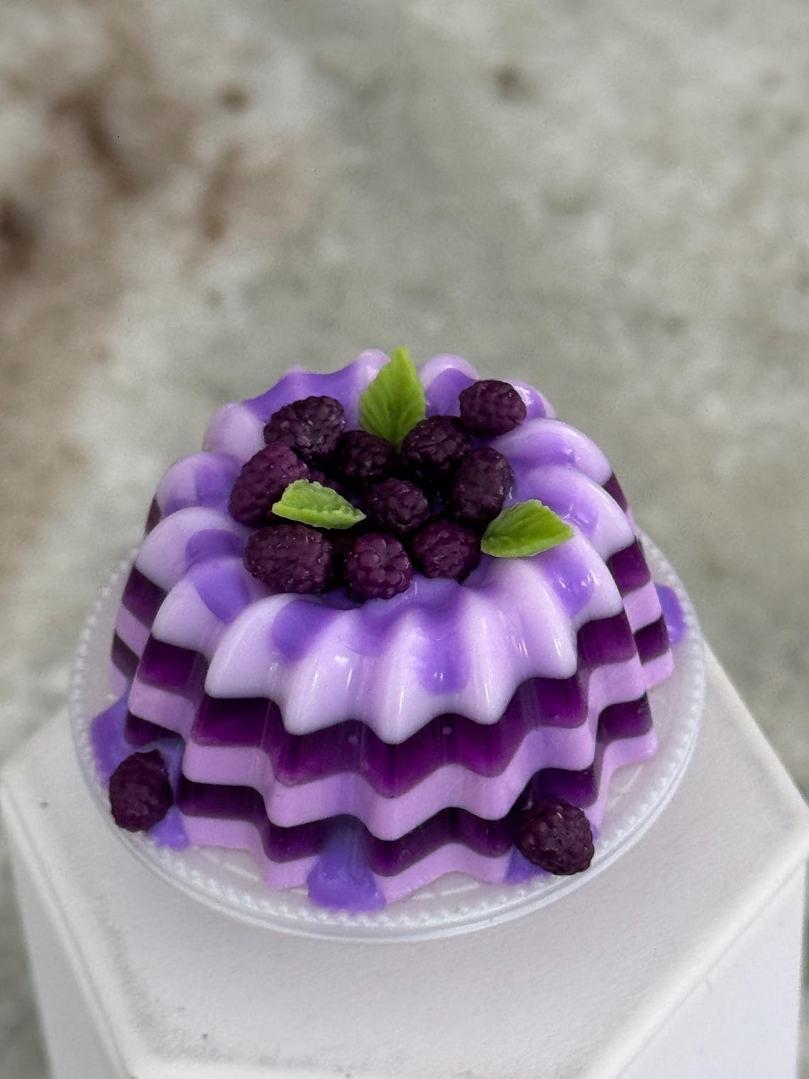 Miniature Black Raspberry Bundt Cake: 1/6 Scale Doll Dessert Prop - Etsy